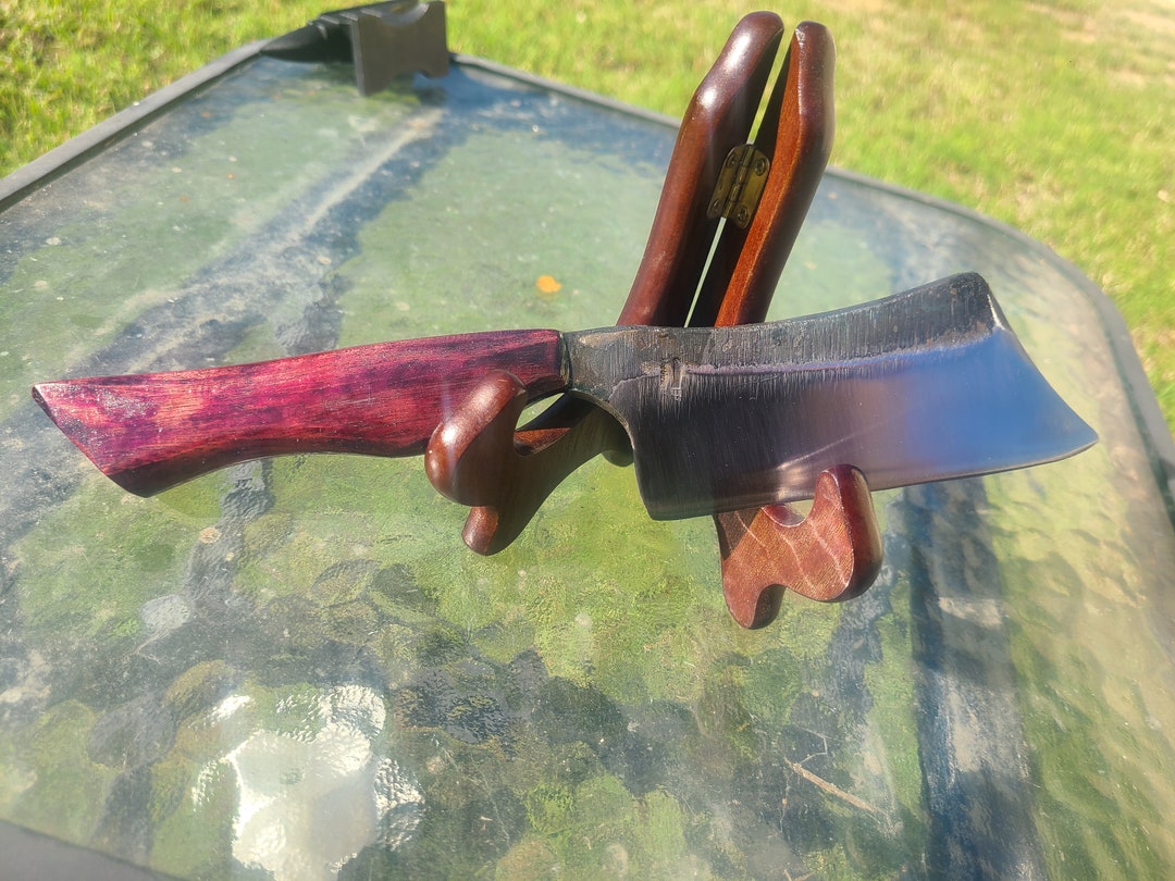 Hand Forged Cleaver Knife With Sheath - Etsy