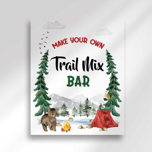 Make Your Own Trail Mix Bar 8x10 Party Sign Instant Download for ...