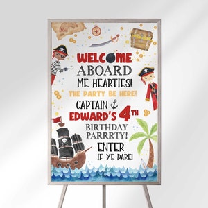 Pirate Birthday Welcome Sign: Pool Party Decor (instant Download) - Etsy