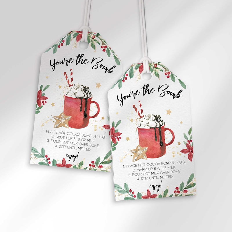 Hot Cocoa Bomb Tag - Etsy