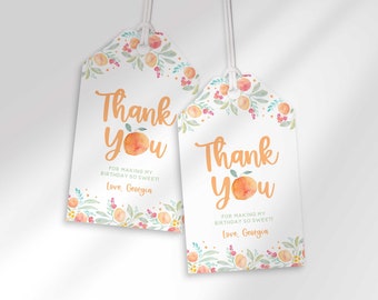 Peach Favor Tags set of 24 Sweet as a Peach - Etsy