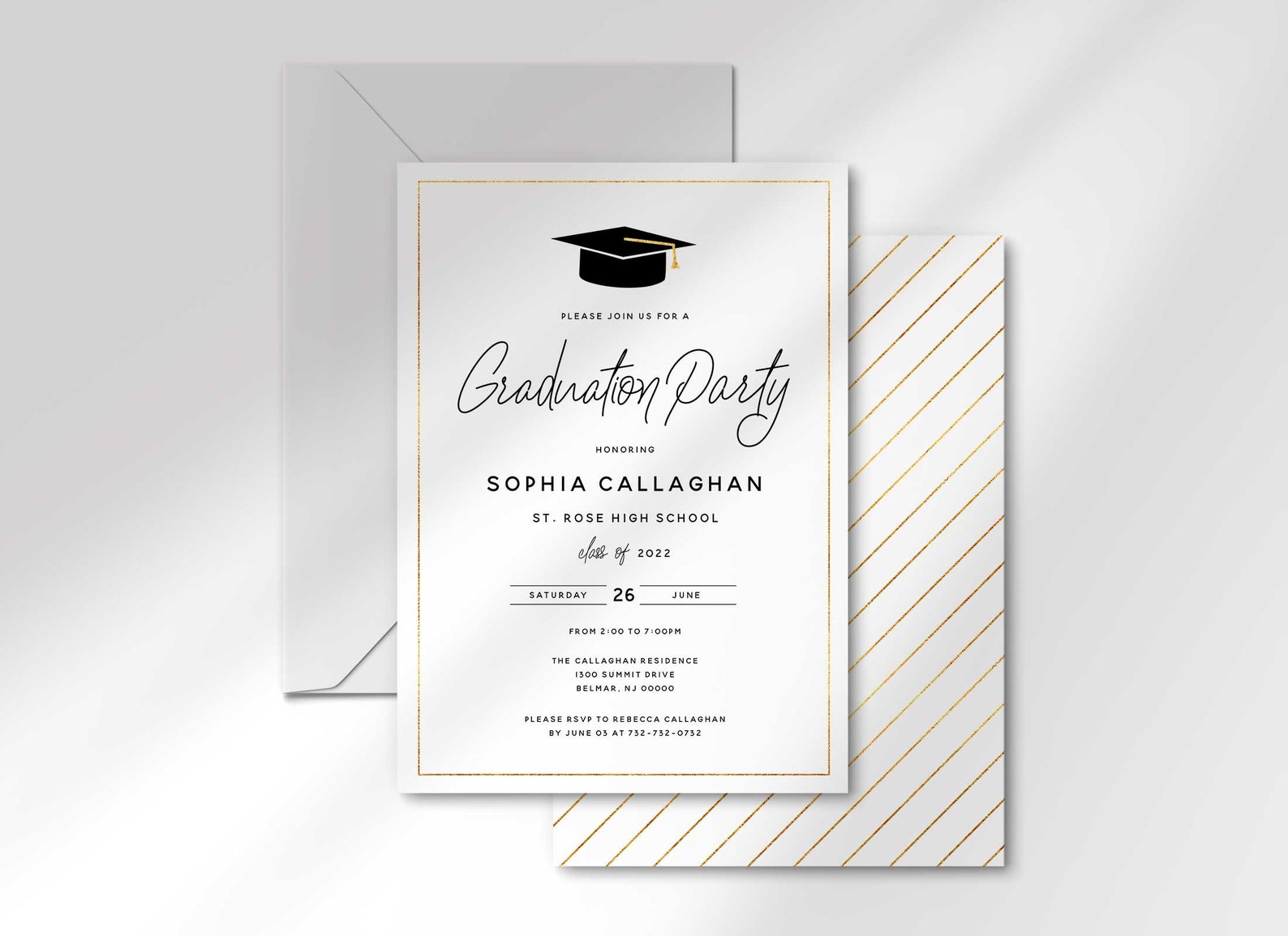 Editable Graduation Party Invitation Template for Instant - Etsy
