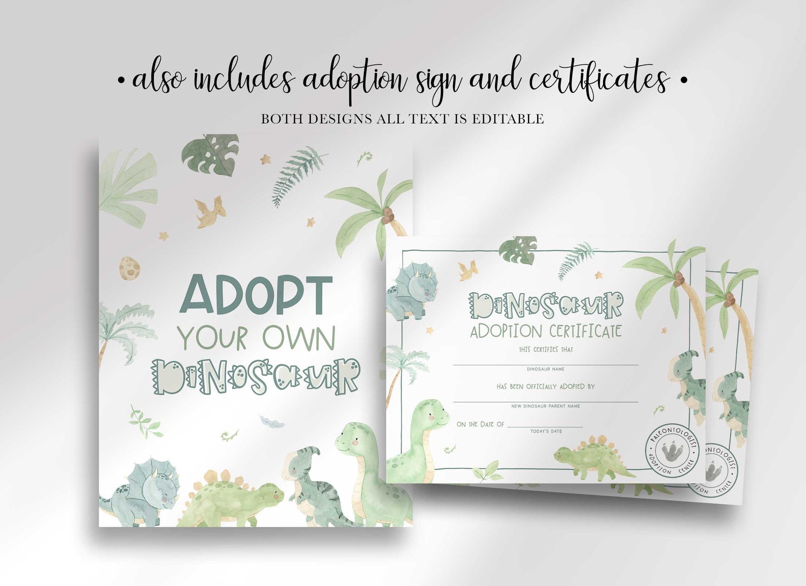 Editable Dinosaur Birthday Party Bundle Works for Any Age - Etsy