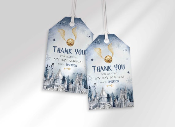 Editable Wizard Favor Tags Instant Download | Wizard Thank You Tag ...