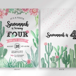 Editable Succulent Birthday Invitation Template Instant Download for ...