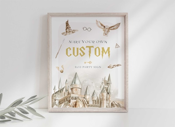 Editable Wizard Party Sign Instant Download | 8x10 | Wizard Birthday ...