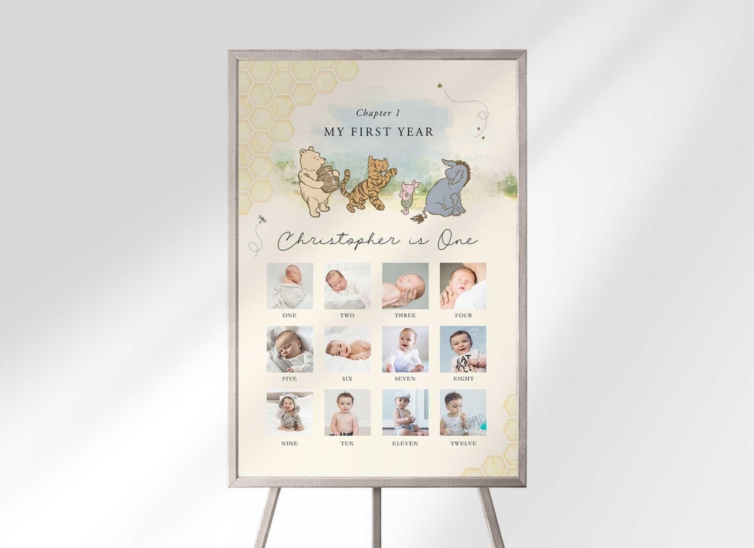 Editable Classic Winnie the Pooh Milestone Chart Template Winnie the ...