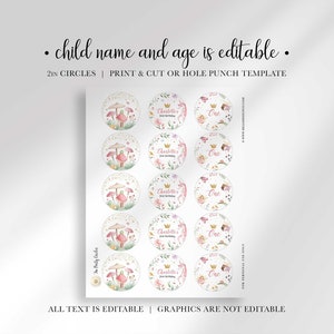 Editable Enchanted Forest Fairy Birthday Cupcake Toppers Instant ...