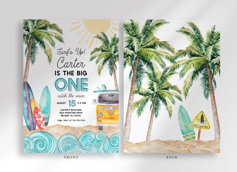 Editable the Big One Birthday Invitation Template Instant - Etsy