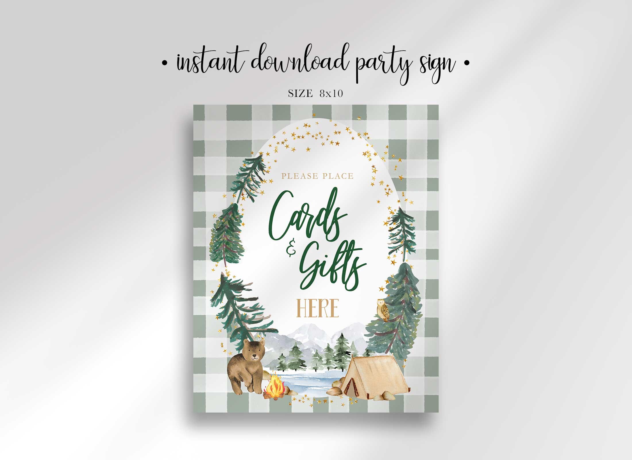 Cards and Gifts 8x10 Party Sign Instant Download for One Happy - Etsy