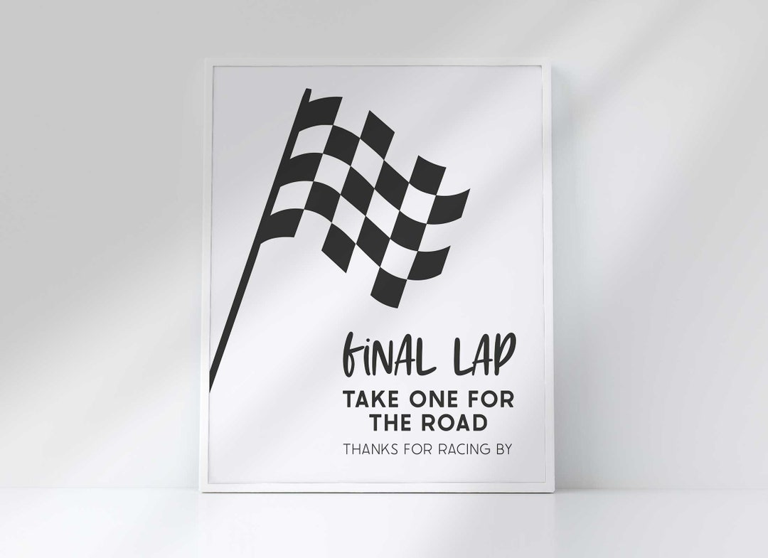 Race Car Party Sign: Take One for the Road, 8x10 (instant Download) - Etsy