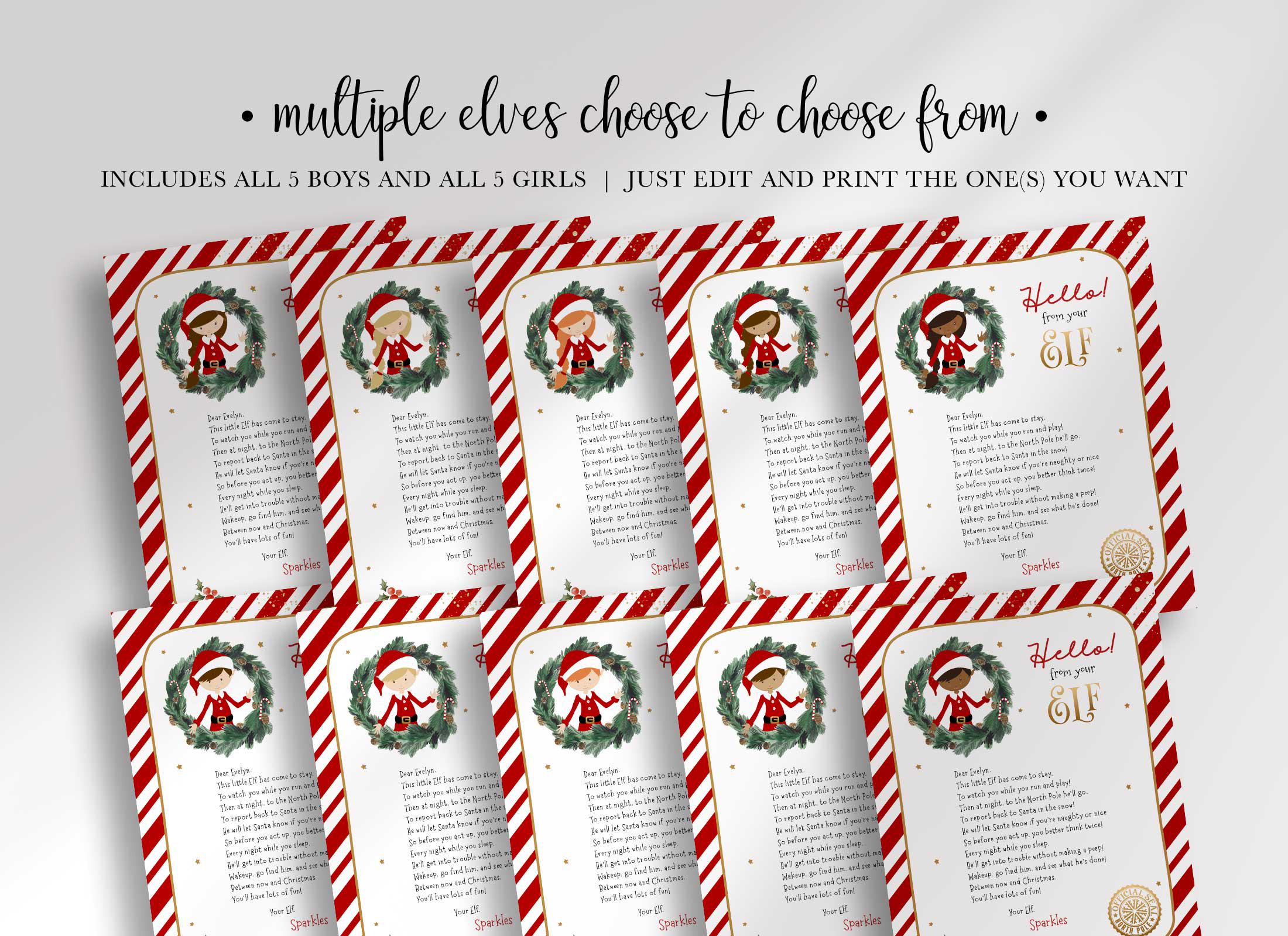 Customizable Elf Letter Kit: Santa's Desk, Mini Envelopes & Reports ...