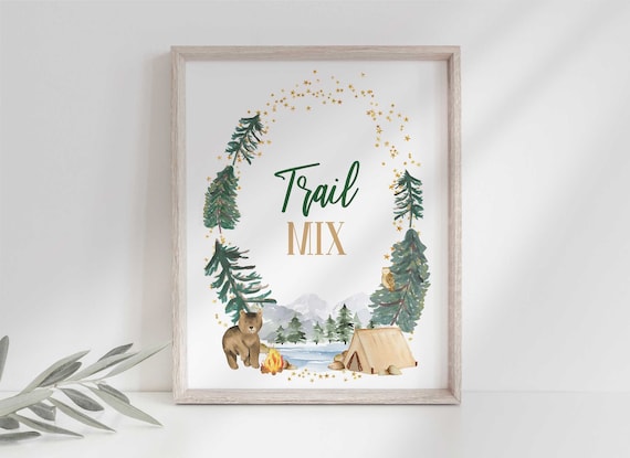 Trail Mix Bar 8x10 Party Sign Instant Download for One Happy - Etsy