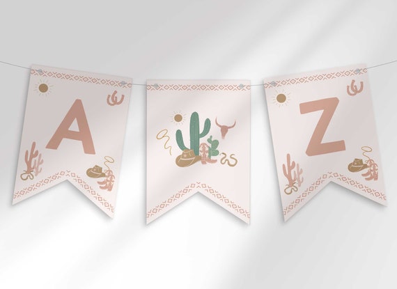 Editable First Rodeo Birthday Banner Digital Download for Western First ...