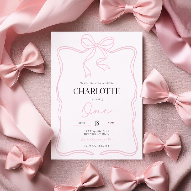 Bow Invitations - Etsy