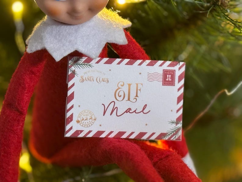 Customizable Elf Letter Kit: Santa's Desk, Mini Envelopes & Reports ...
