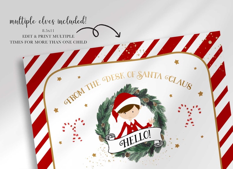 Customizable Elf Welcome Letter From Santa's Desk - First-time Arrival ...
