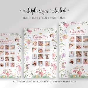Editable Enchanted Forest Fairy Photo Milestone Chart Template Instant ...