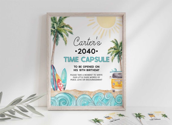 Editable Surf's up Time Capsule Instant Download for Any - Etsy