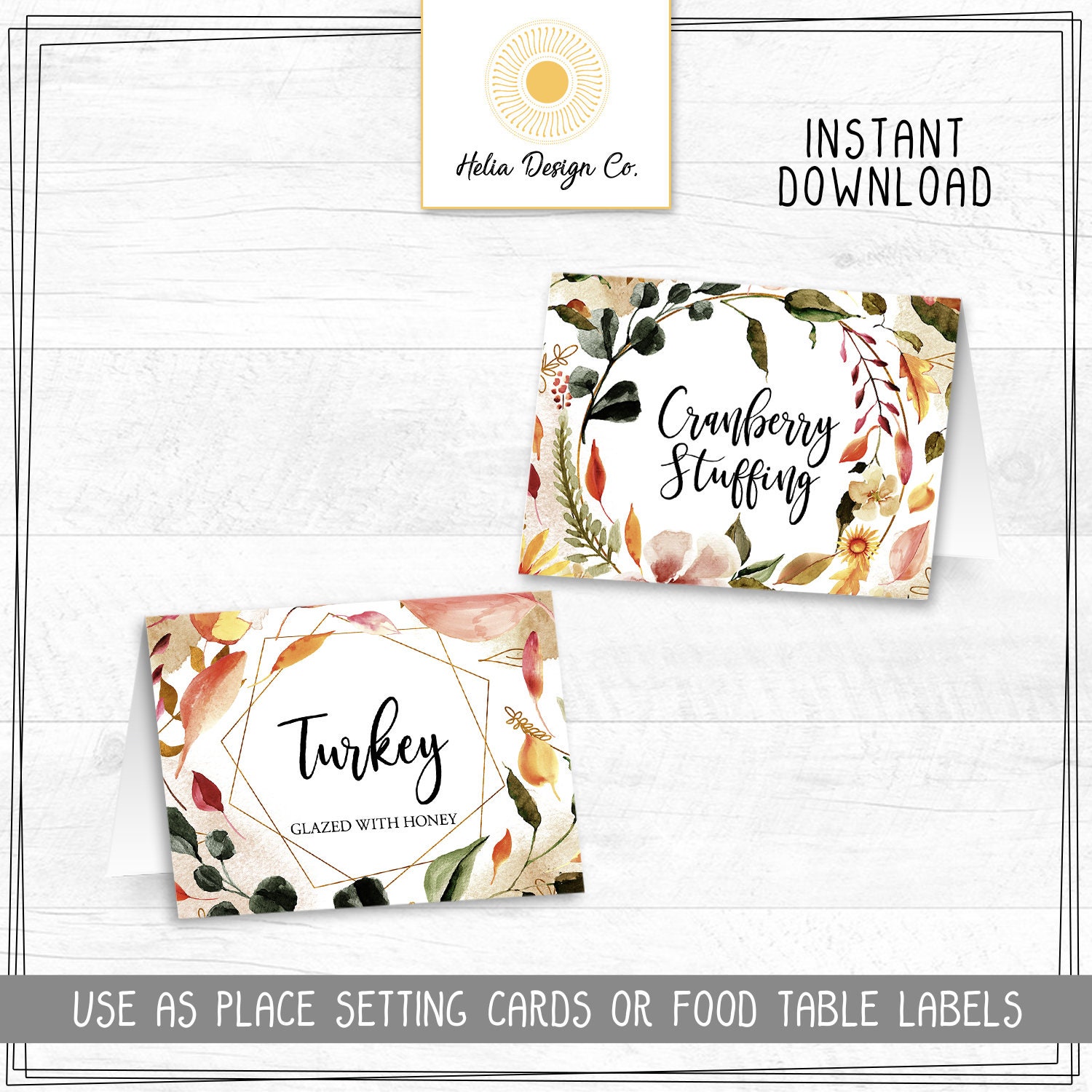 Editable Fall Table Labels Instant Digital Download Edit | Etsy