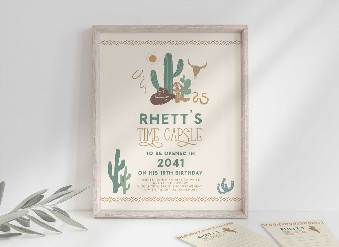 Editable First Rodeo Time Capsule Template | Edit and Print Yourself - Etsy