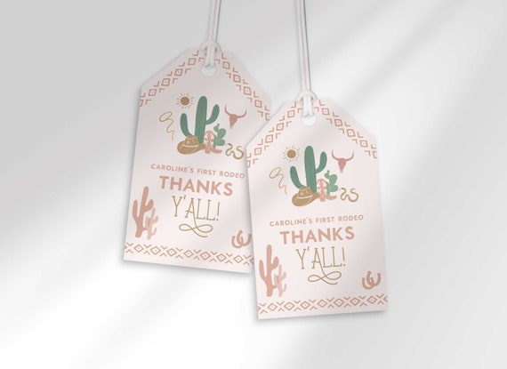 Editable Western Favor Tags | Works for Any Age All Text is Editable ...