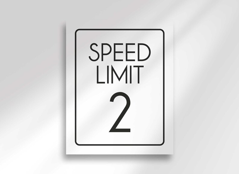 Editable Race Car Birthday Sign: Speed Limit Party Decor (digital ...