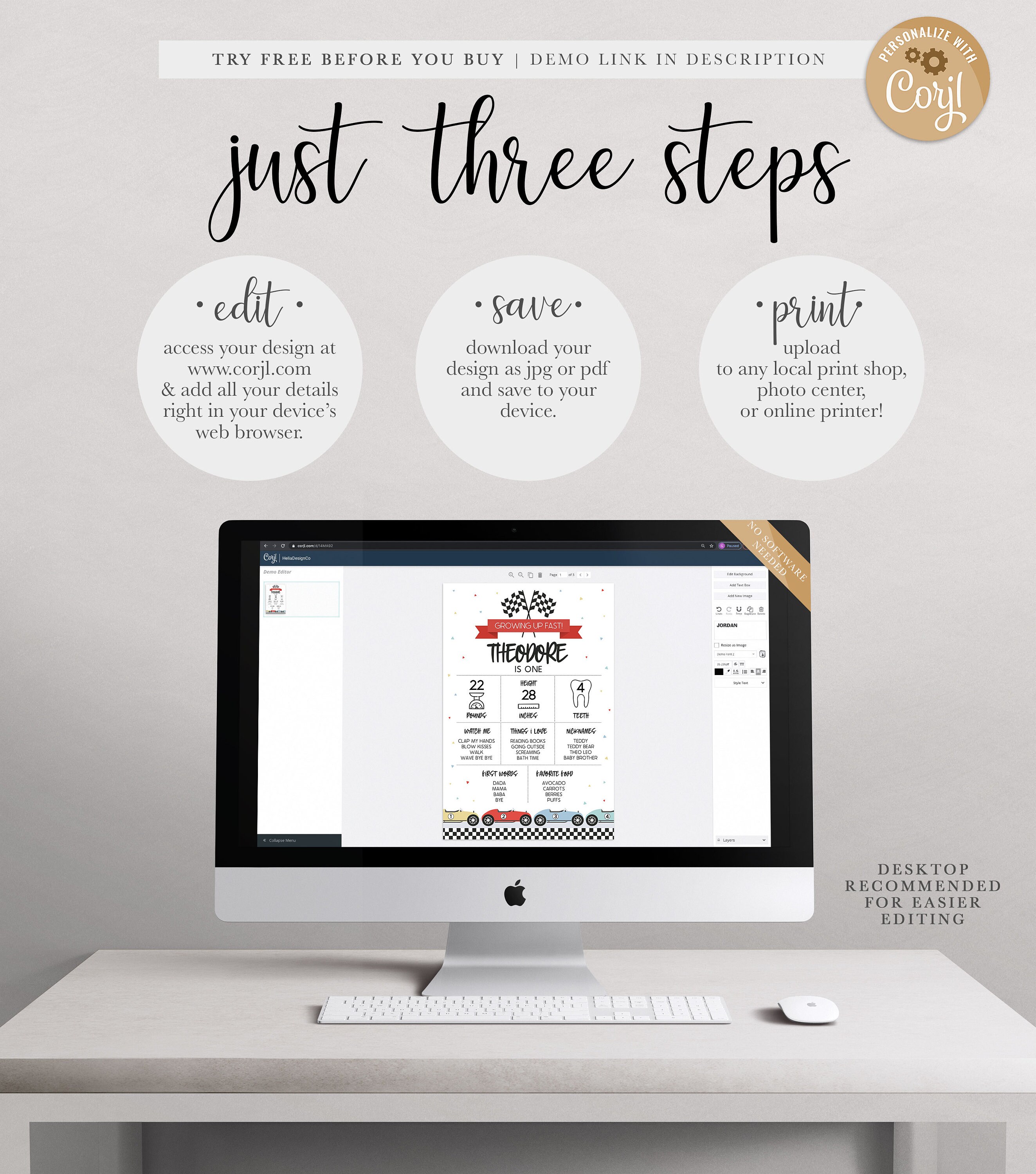 Editable Race Car Birthday Board Template Instant Download for | Etsy