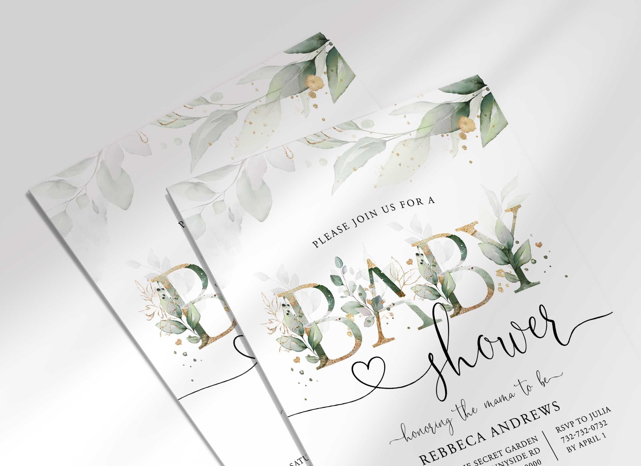 Editable Baby Shower Invitation Template to Edit Yourself at | Etsy