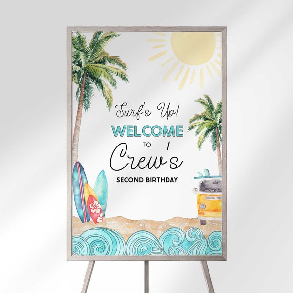 Surfs up Welcome Sign - Etsy