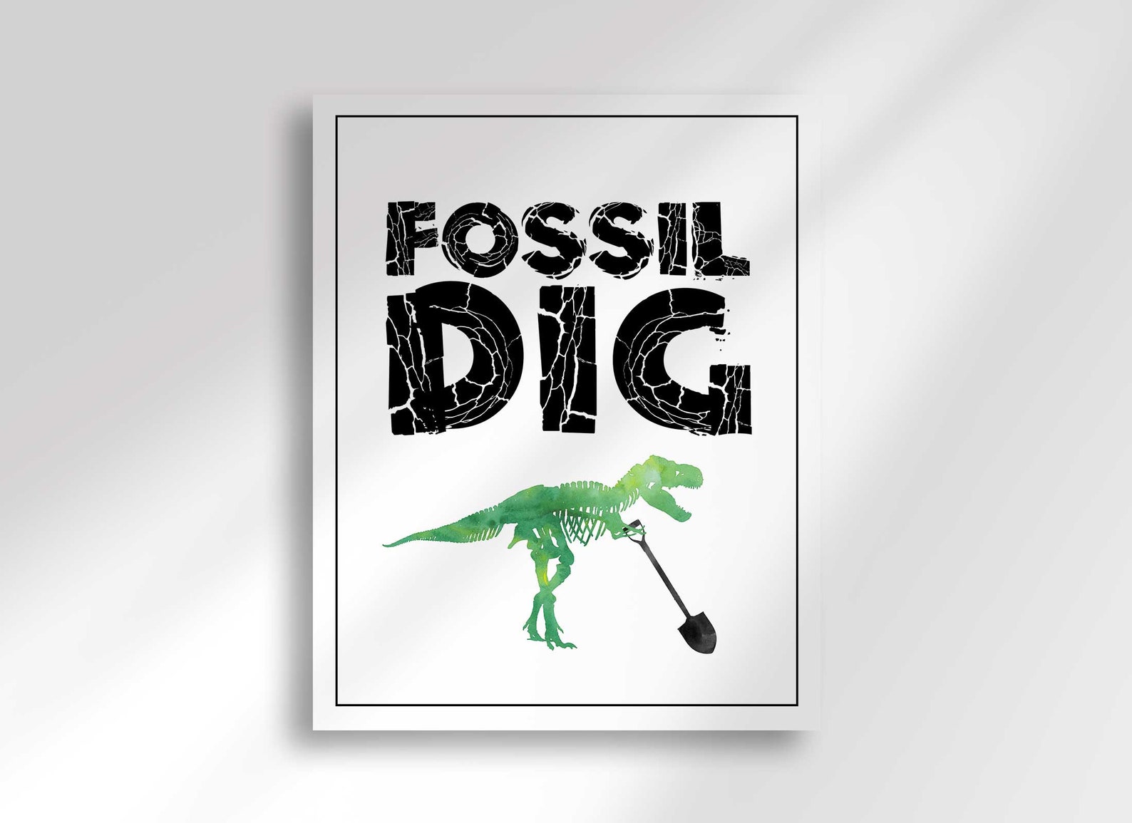 Dinosaur Birthday Fossil Dig 8x10 Party Sign for Instant - Etsy