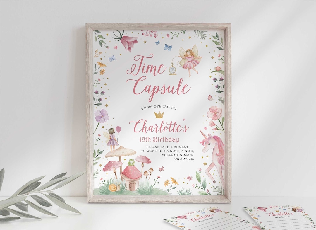Editable Enchanted Forest Fairy Time Capsule Instant Download Fairy ...