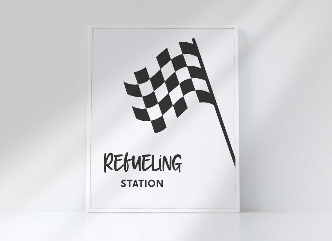 Refueling Station Party Sign for Race Car Birthday Instant - Etsy Canada
