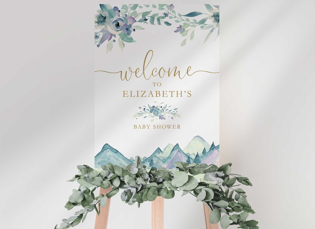 Editable Mountain Welcome Sign Template to Edit Yourself at Corjl.com ...