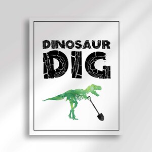 Instant Download Dinosaur Set of 8 Party Signs | Adopt a Dinosaur ...