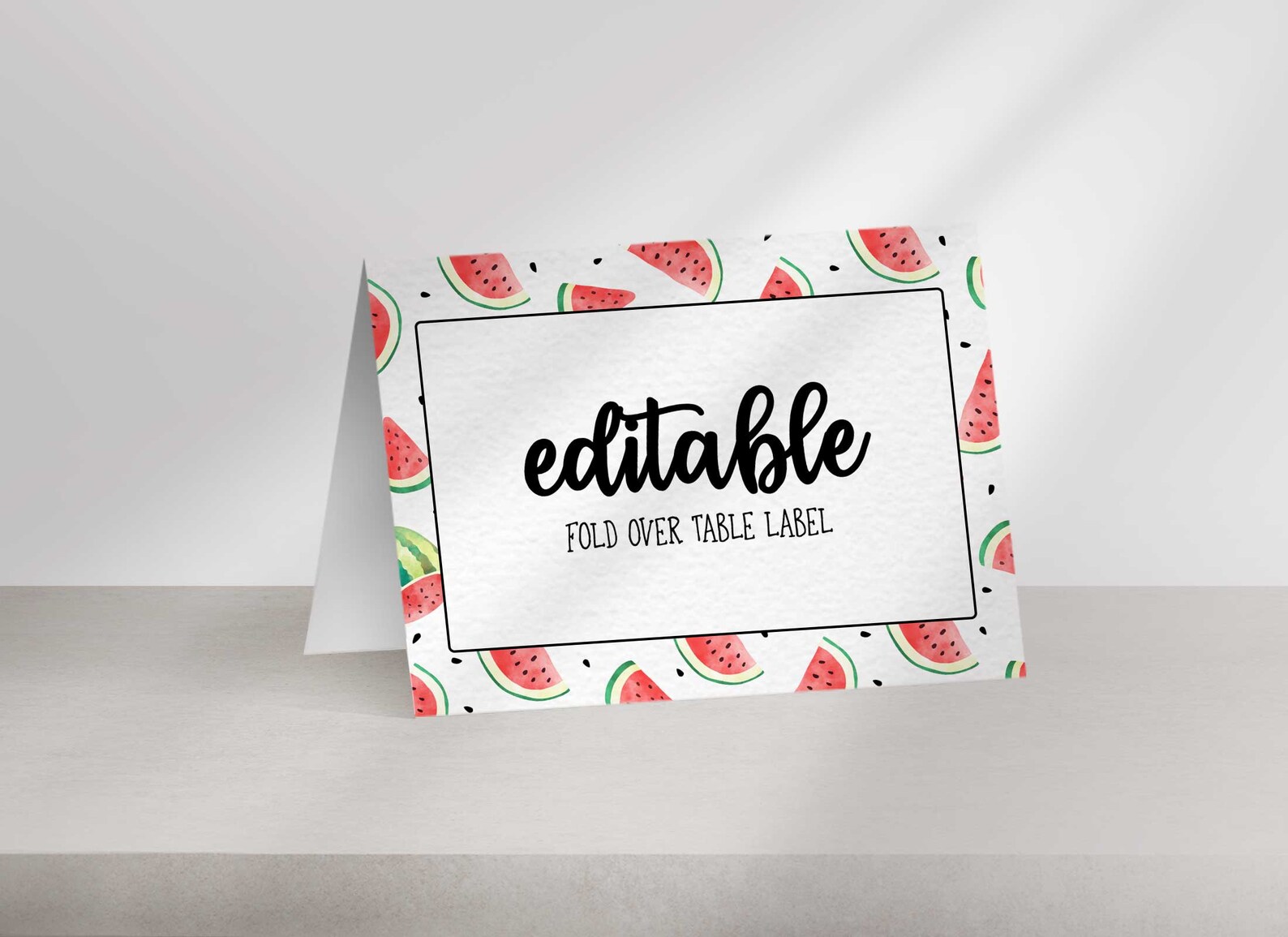 Editable Watermelon Table Labels to Edit Yourself for Instant | Etsy