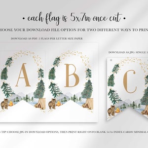 Adventure Letter Banner, Woodland Theme Spell Anything Happy Birthday ...