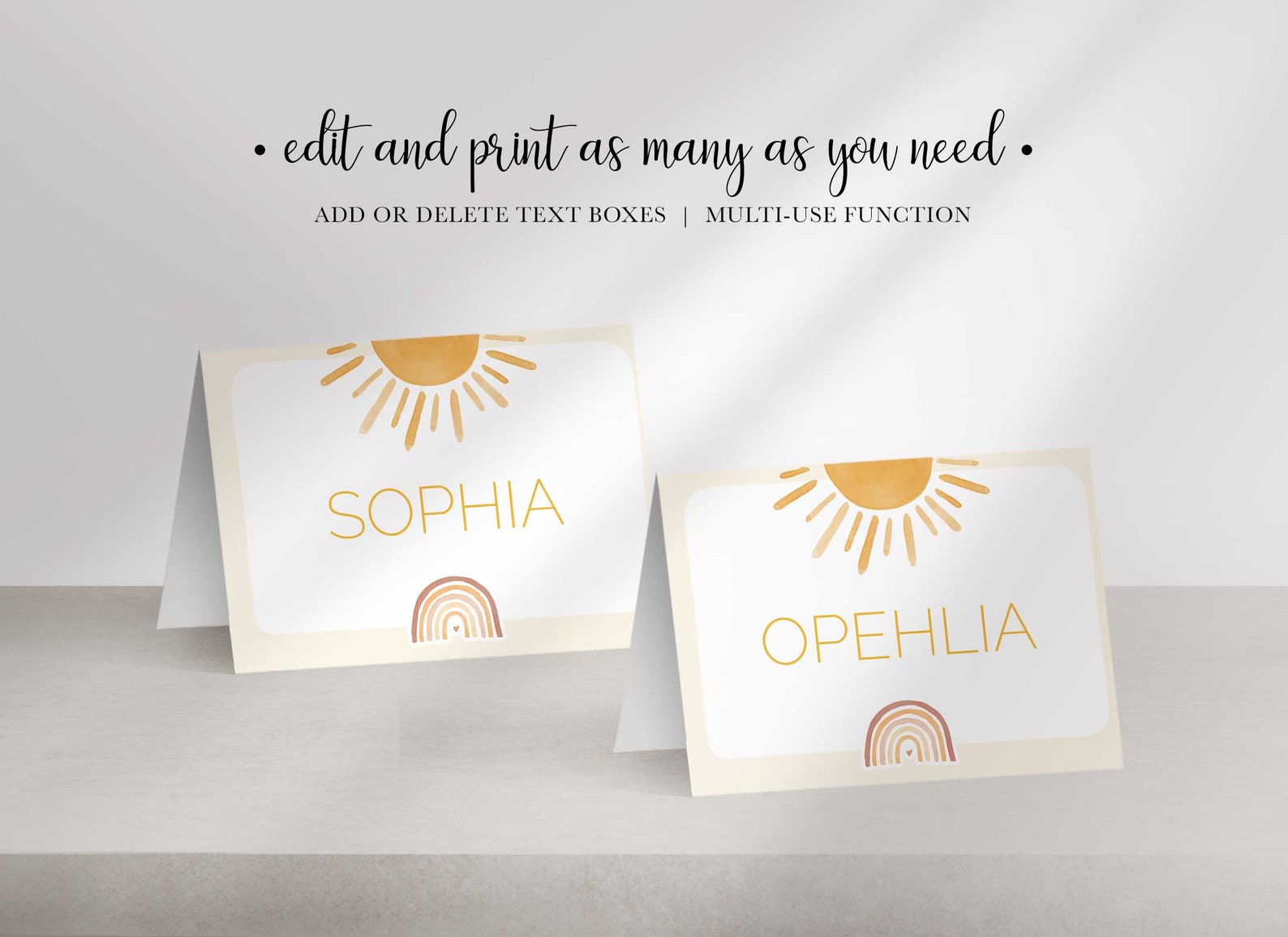 Editable Sun Birthday Party Food Labels Edit Yourself | Etsy