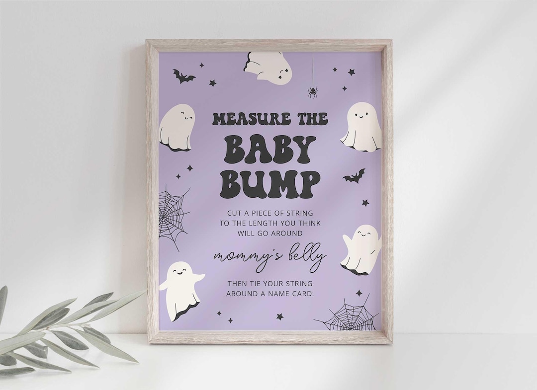 Measure Mommy's Belly Baby Shower Sign 8x10 Digital Download Cards and ...