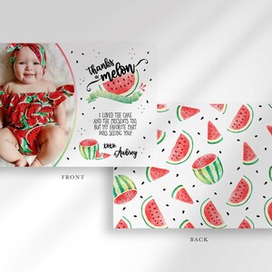 Editable Watermelon Thank You Card Template | One in a Melon ...