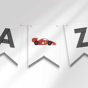 Race Car Birthday Banner: Editable Racing Theme (digital Download) - Etsy