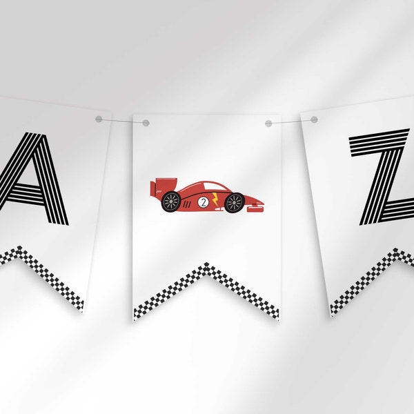 Race Cars Banner - Etsy