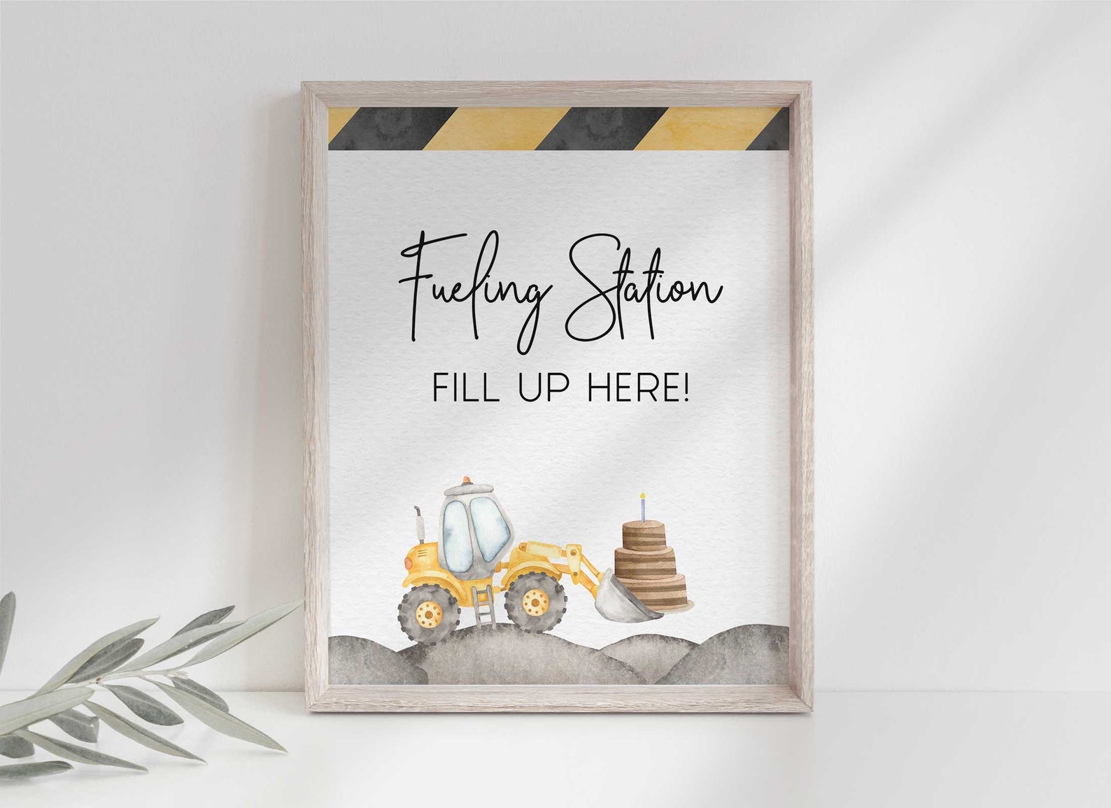 Fueling Station 8x10 Construction Birthday Party Sign for - Etsy