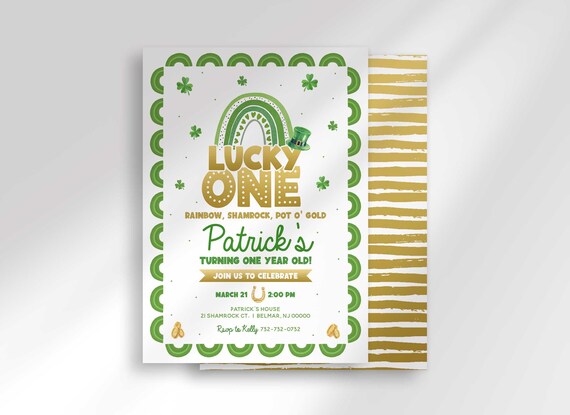 Editable Lucky One Birthday Invitation for First Birthday | Instant ...