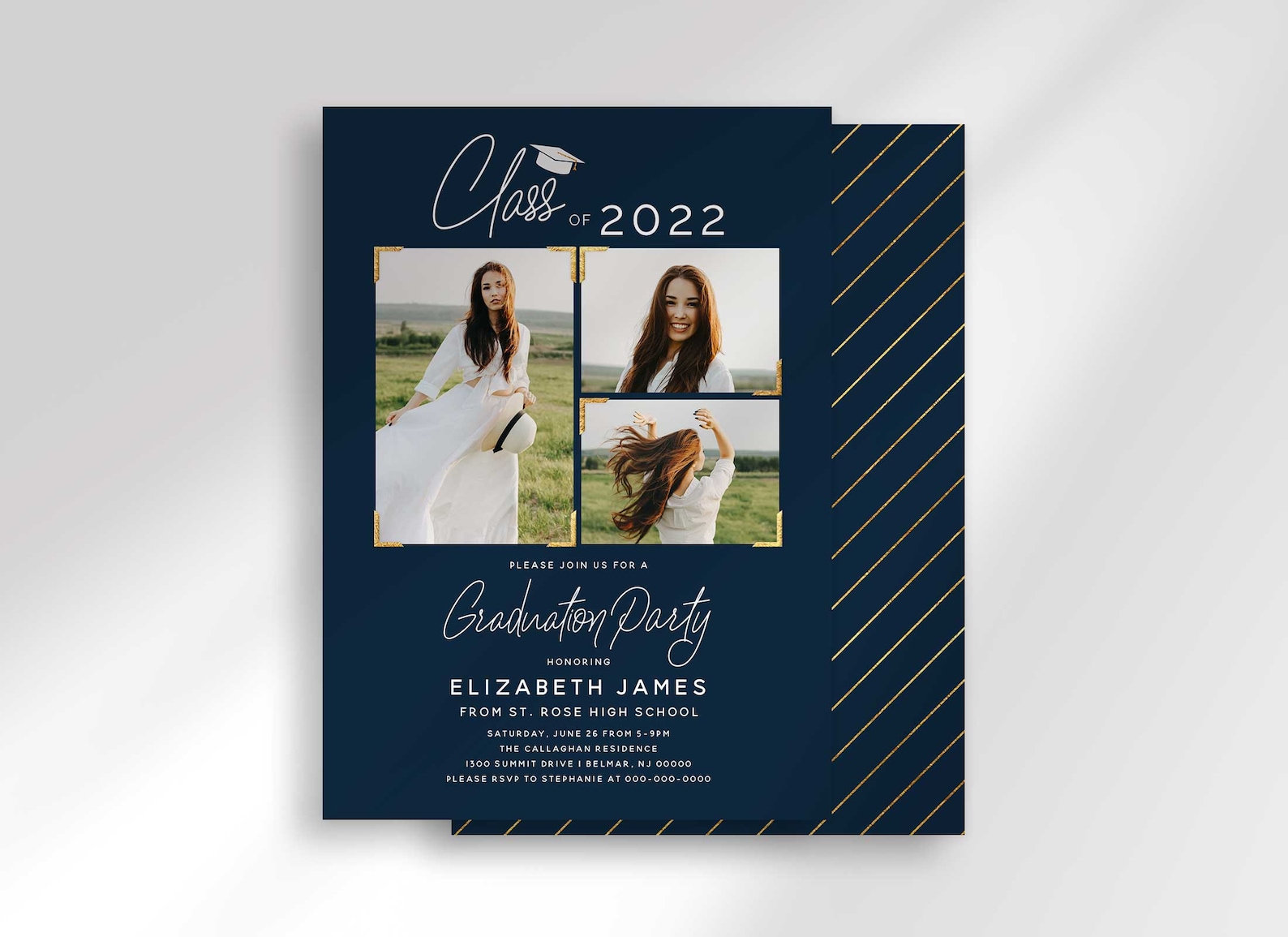Editable Graduation Party Invitation Template With Photos for - Etsy