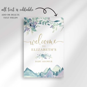 Editable Mountain Welcome Sign Template to Edit Yourself at Corjl.com ...