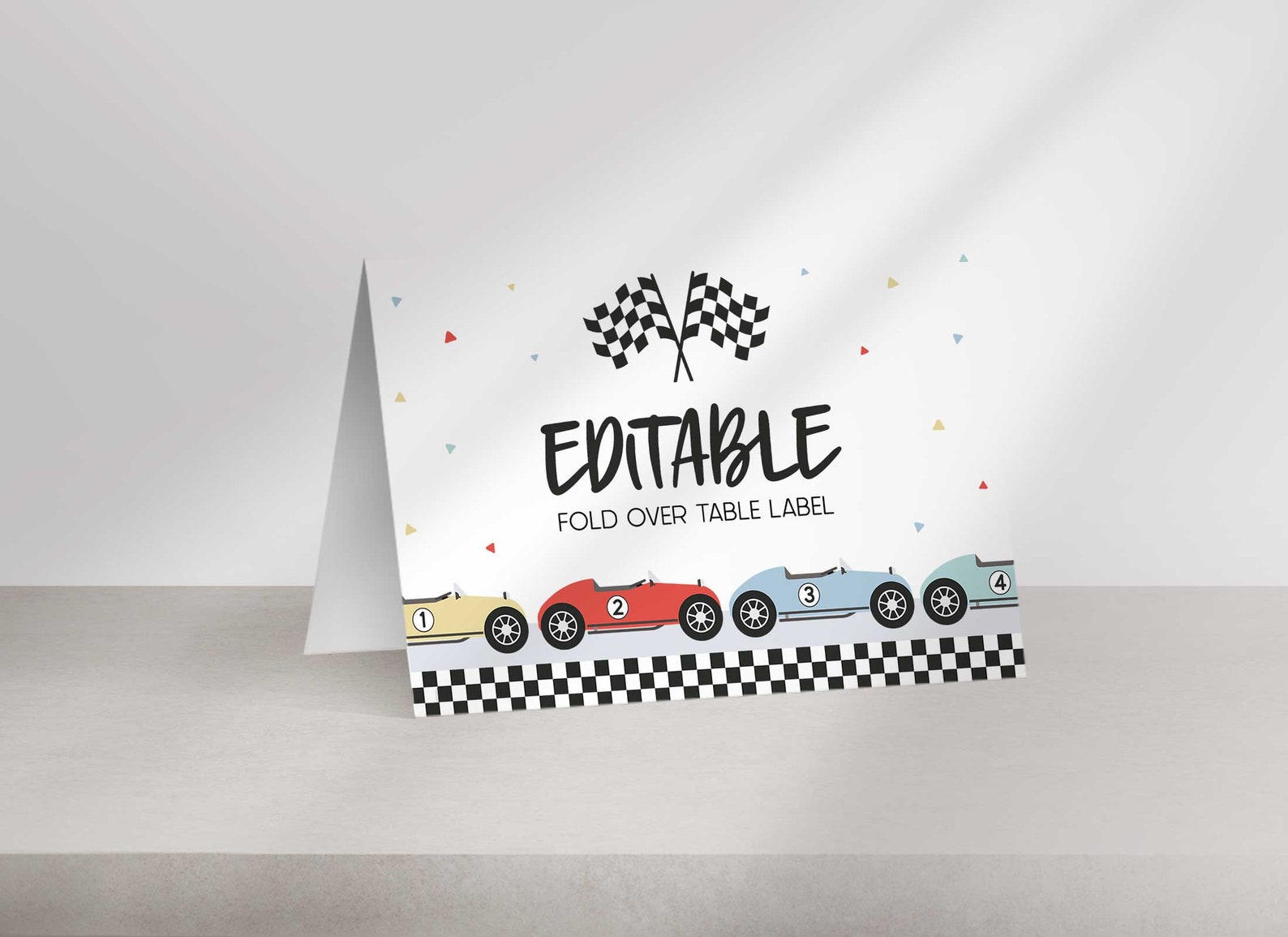 Editable Race Car Birthday Food Table Labels Instant - Etsy