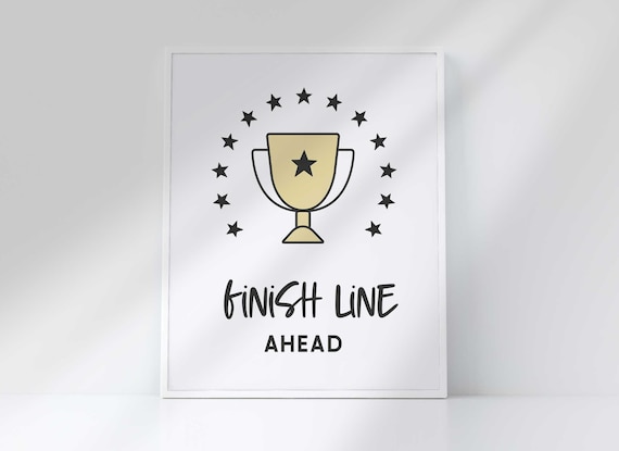 Finish Line Ahead Party Sign for Race Car Birthday | Instant Download ...