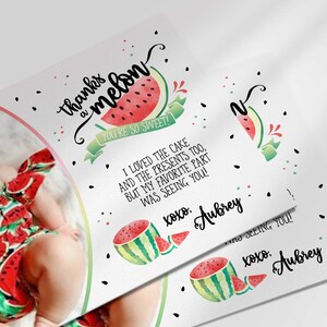 Editable Watermelon Thank You Card Template | One in a Melon ...