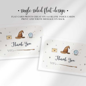 Magical Wizard Thank You Card for Birthday or Baby Shower - Instant ...